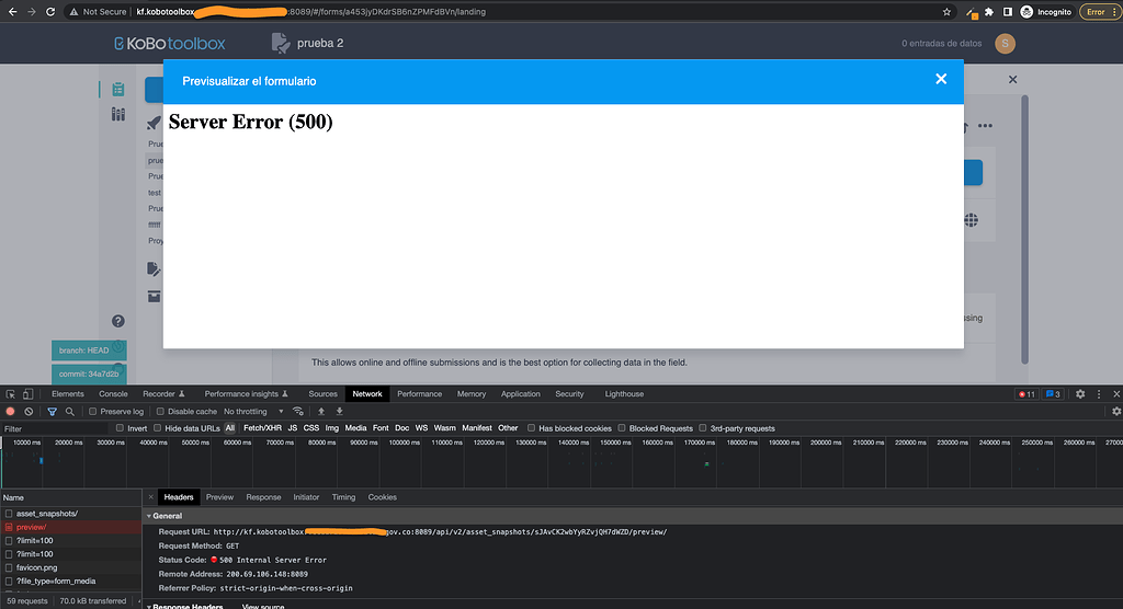 Problem to preview project forms - Kobo On Your Own Server - KoboToolbox Community Forum