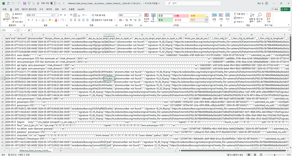 Downloaded Excel Data is Unreadable - Data Management - KoboToolbox Community Forum