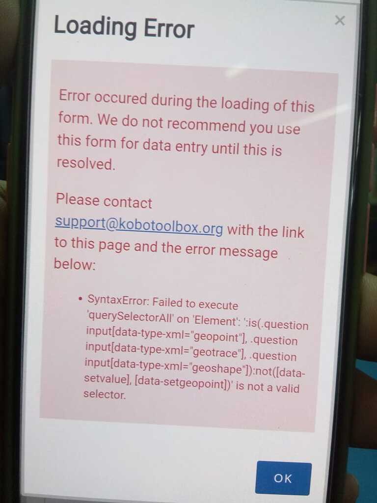 Enketo web form not open in some browser - Form Building - KoboToolbox Community Forum