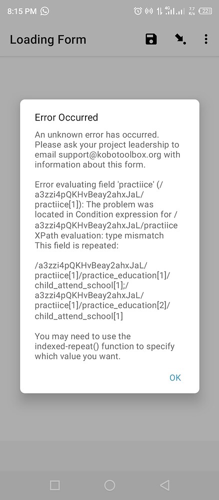 Index-Repeat- Error - Form Building - KoboToolbox Community Forum