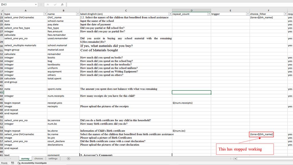 Cascade form issues - Form Building - KoboToolbox Community Forum
