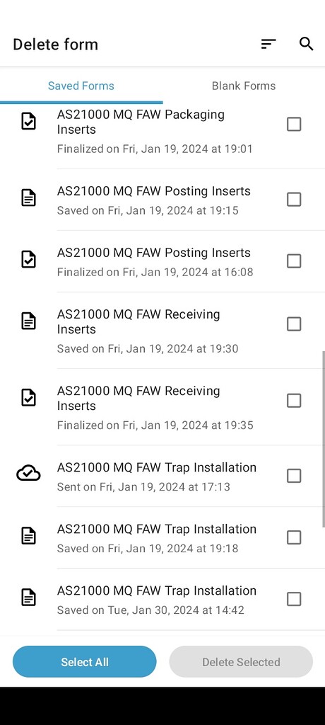 Most posts indicate you cannot delete draft forms that are queued - Data Collection ...
