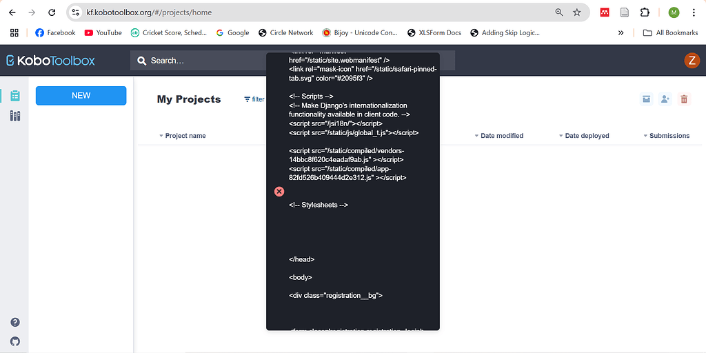 "Failed to list assets" error - Account Issues - KoboToolbox Community Forum