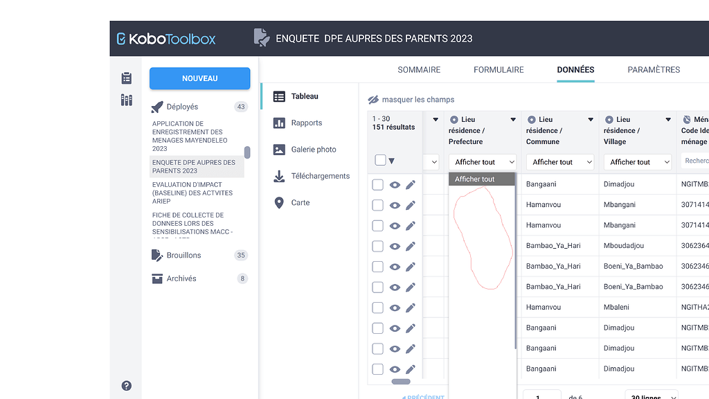 Error displaying content of KOBO filters - Data Management - KoboToolbox Community Forum