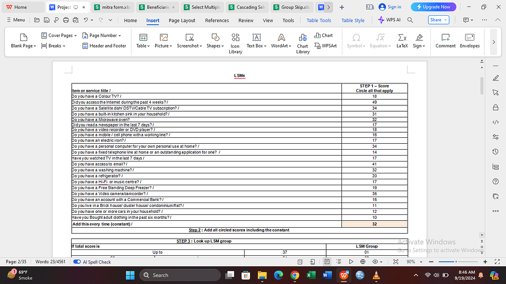 Need assistance on how to create a wealth index score in XLS form - Form Building - KoboToolbox ...