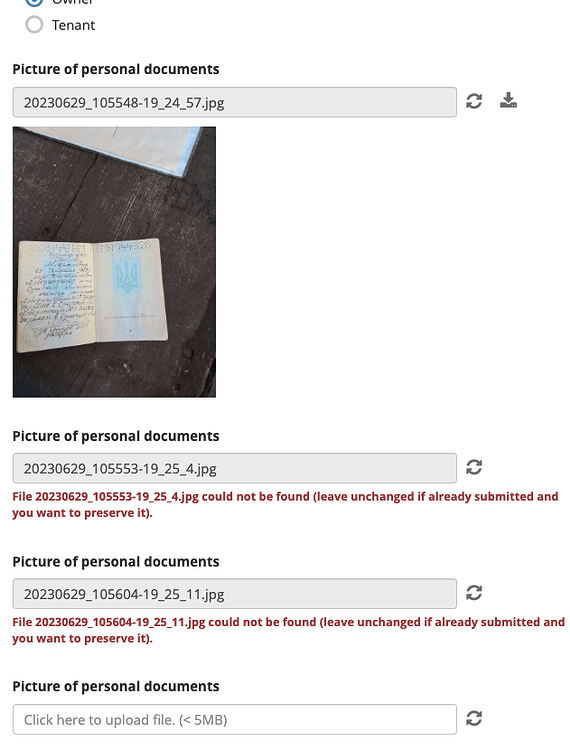 Error on getting some images of submissions "could not be found (leave unchanged if already ...