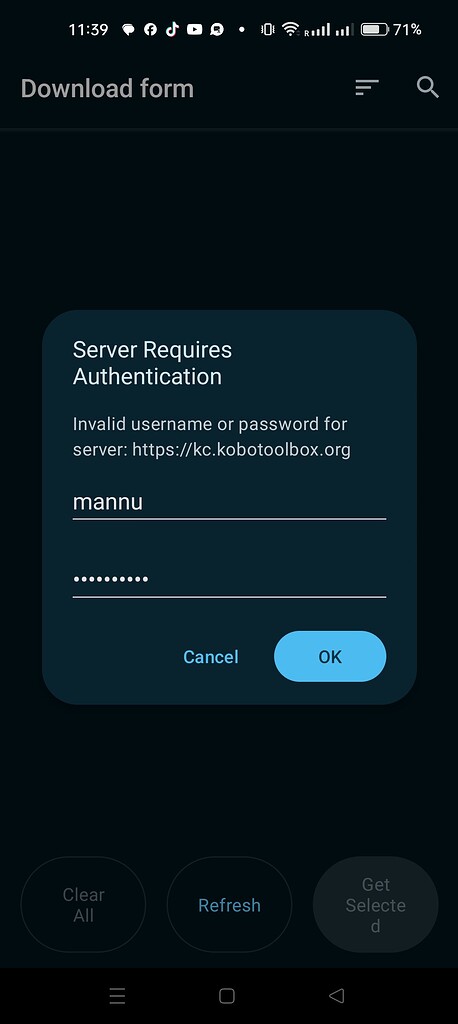 I keep getting the same error message of server requires authentication ... I keep getting the same error message of server requires authentication ...