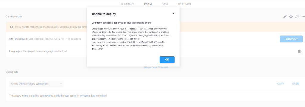 Cannot set dynamic data link duplicate check - Form Building - KoboToolbox Community Forum