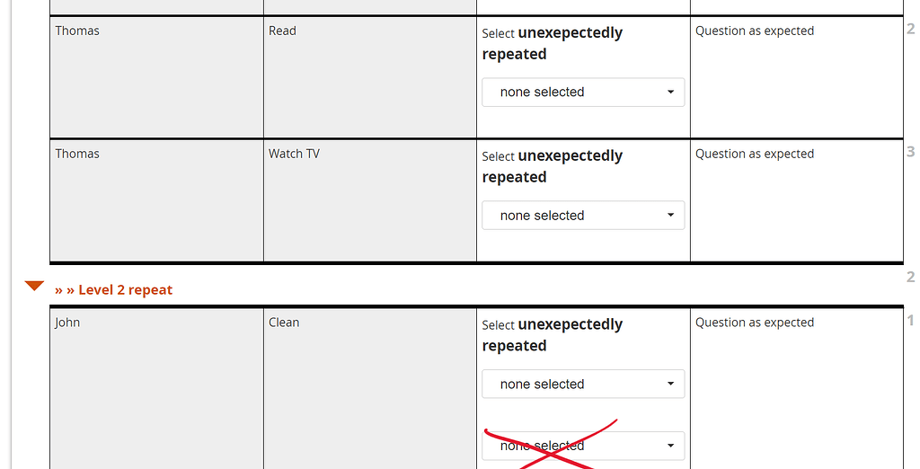 'select_one' within nested repeat is wrongly shown more than once - Form Building - KoboToolbox ...