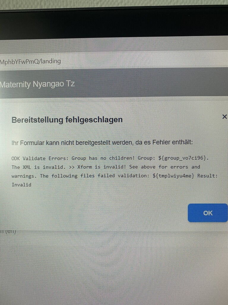 Unable to uploade - ODK Validete error - Form Building - KoboToolbox Community Forum