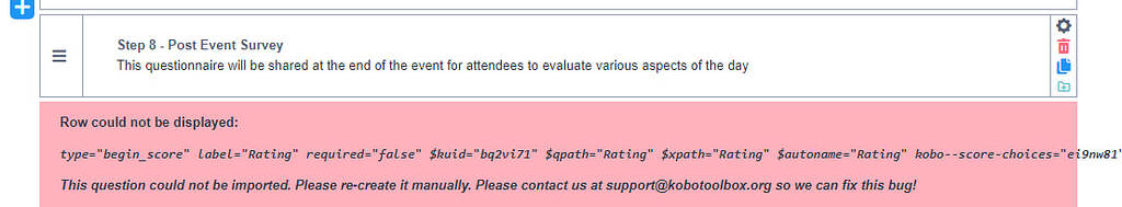 Error when adding rating to main project - Form Building - KoboToolbox Community Forum