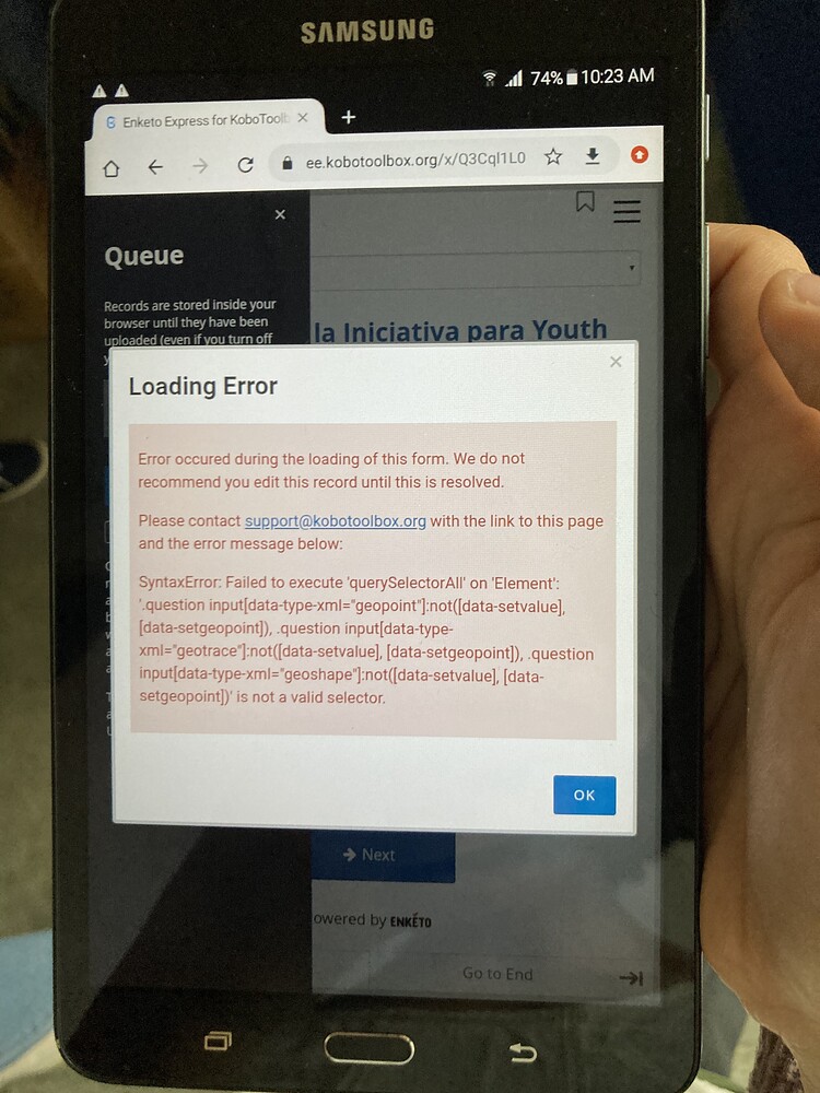 Loading Error (uploading a survey) - Data Collection - KoboToolbox Community Forum