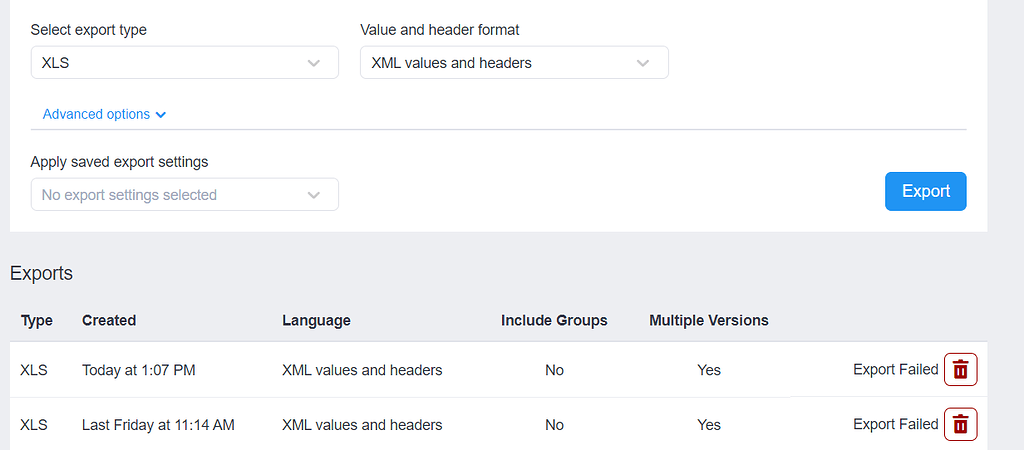 Having Export Failed Issue - Data Management - KoboToolbox Community Forum