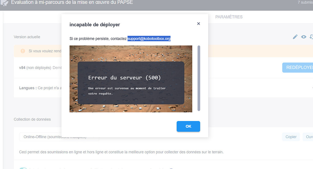 Error 500! Not able to deploy a form! - Form Building - KoboToolbox Community Forum