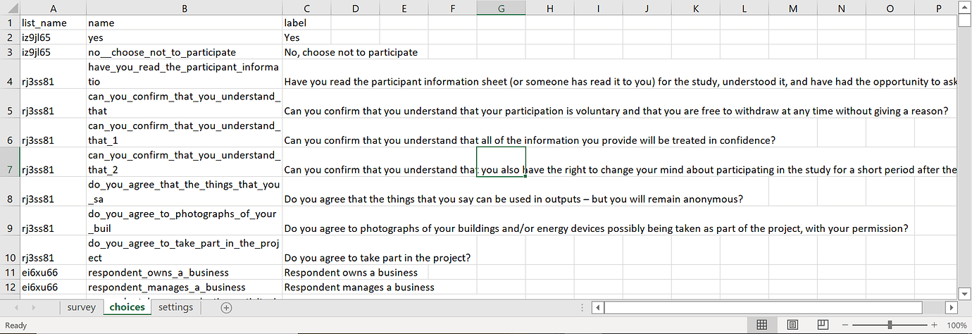 There has been a problem trying to replace ${} with the XPath to the survey element named ...
