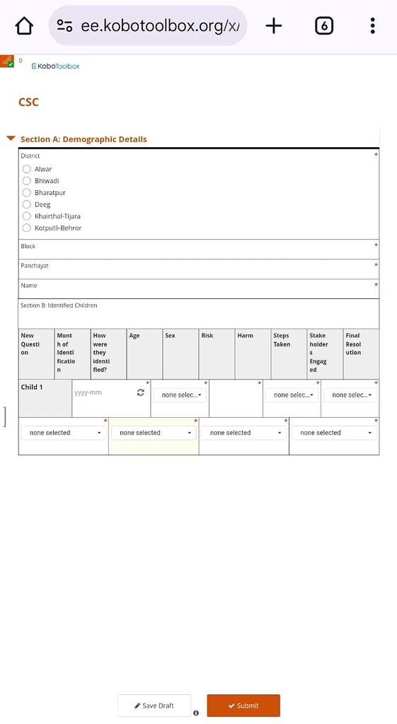 Matrix Question Alignment Issue even with 10 columns - Form Building - KoboToolbox Community Forum