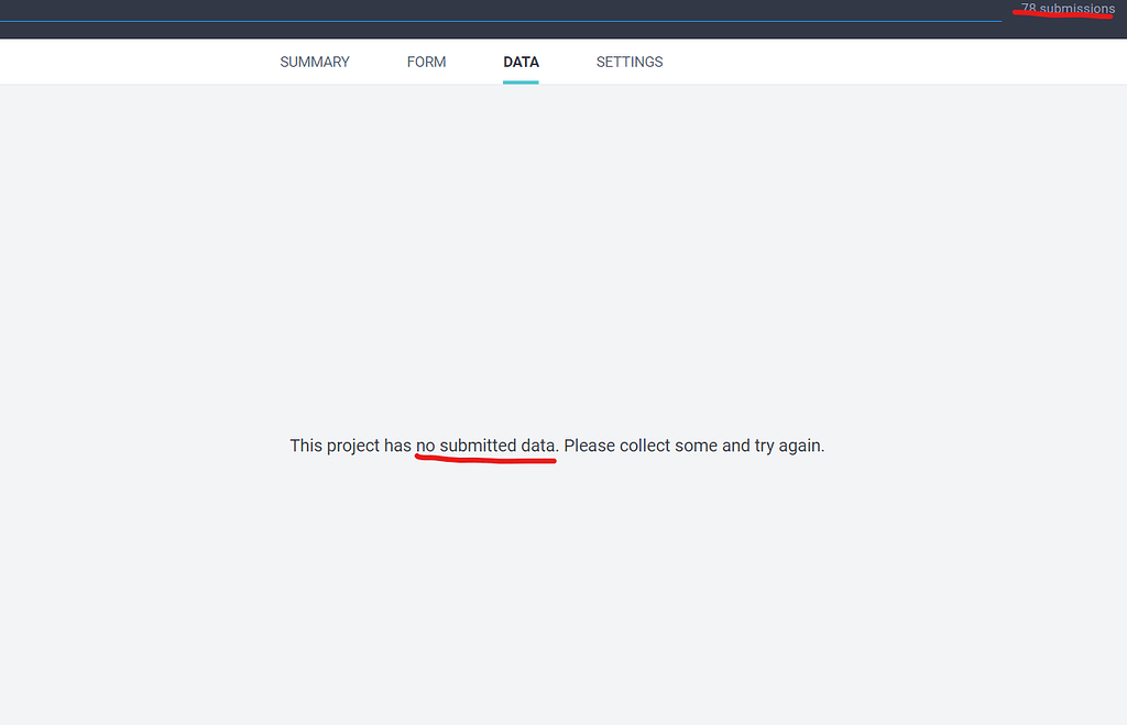 Project has no submitted data after transferring the project ownership - Data Management ...
