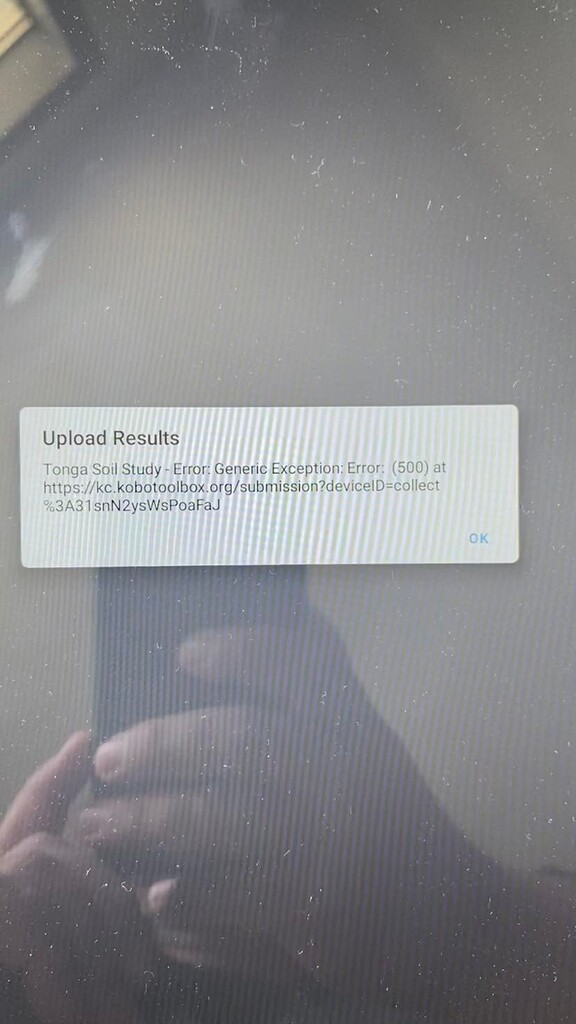 Error 500 Generic Exception While Submitting Data To Kobotoolbox Server Data Collection
