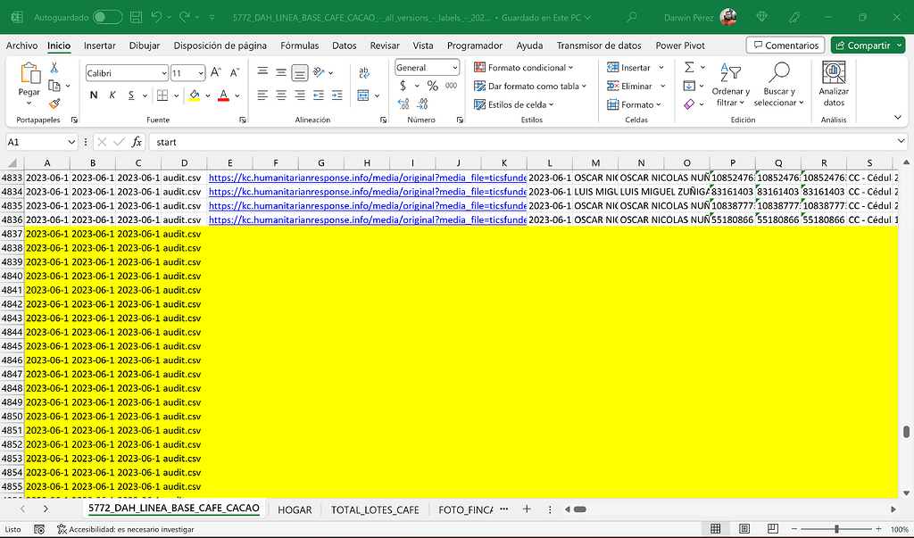 Error downloading information - Report .xls - Data Management - KoboToolbox Community Forum