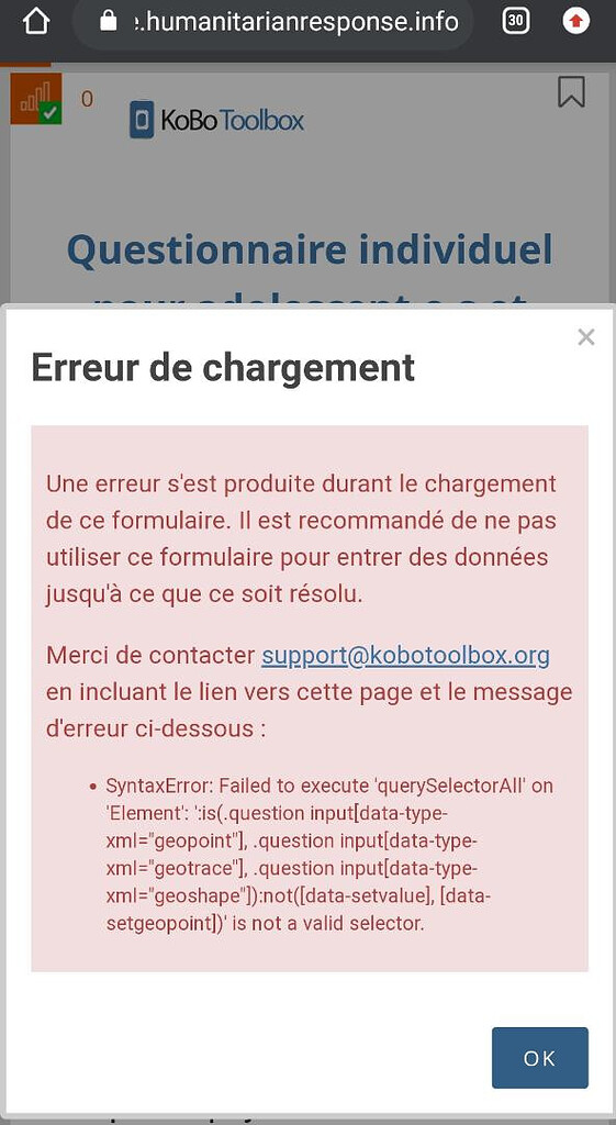 Error loading form on enketo-Android phones - Data Collection ... Error loading form on enketo-Android phones - Data Collection ...