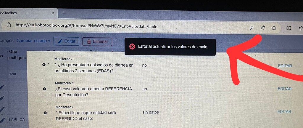 Error updating data values - Data Management - KoboToolbox Community Forum
