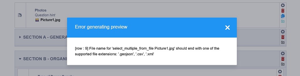 Select multiple from file option is giving an error message - Form Building - KoboToolbox ...