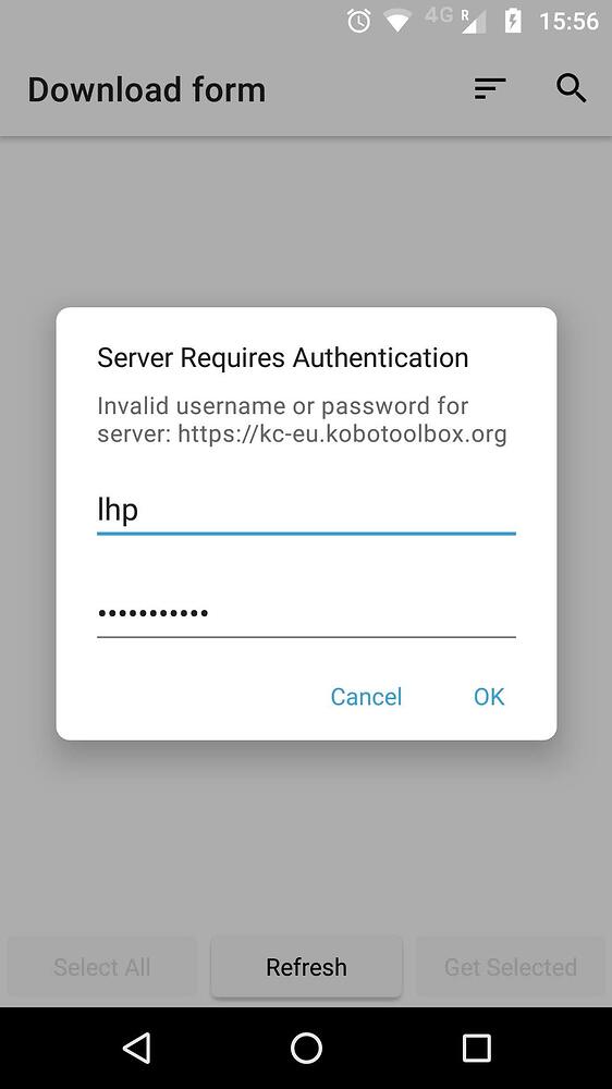 Login difficulties KoboCollect - Data Collection - KoboToolbox Community Forum