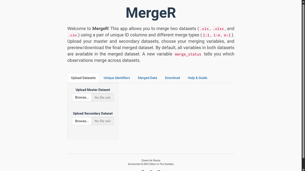MergeR: Shiny app to merge datasets/repeat group sheets without having to code! - Data ...