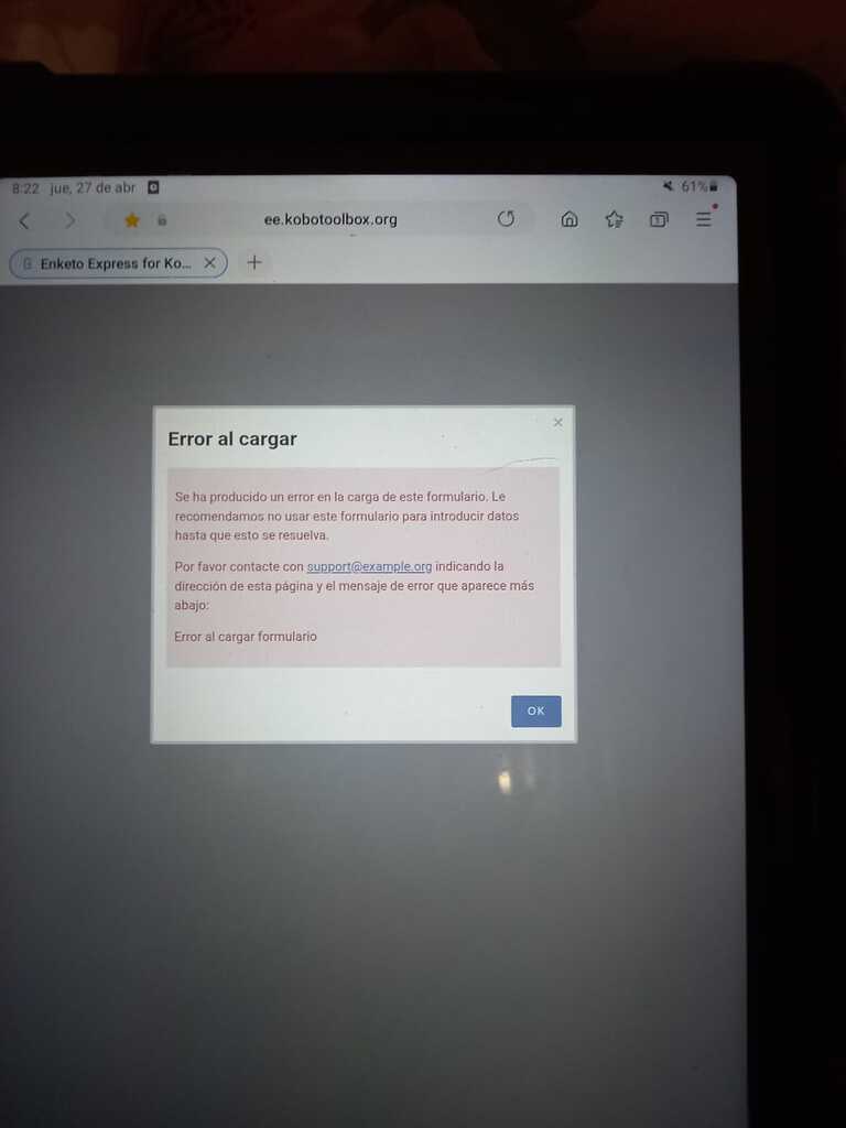Failed To Load Form Data Collection Kobotoolbox Community Forum