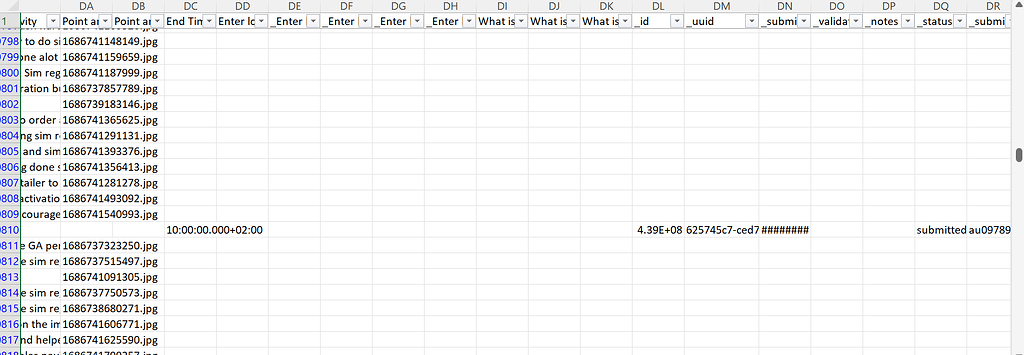 _submitted by and time submitted missing in the excel export - Data Management - KoboToolbox ...