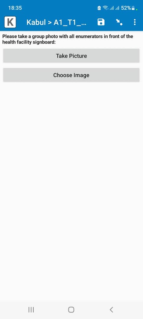 Taking pictures through another app - Form Building - KoboToolbox Community Forum