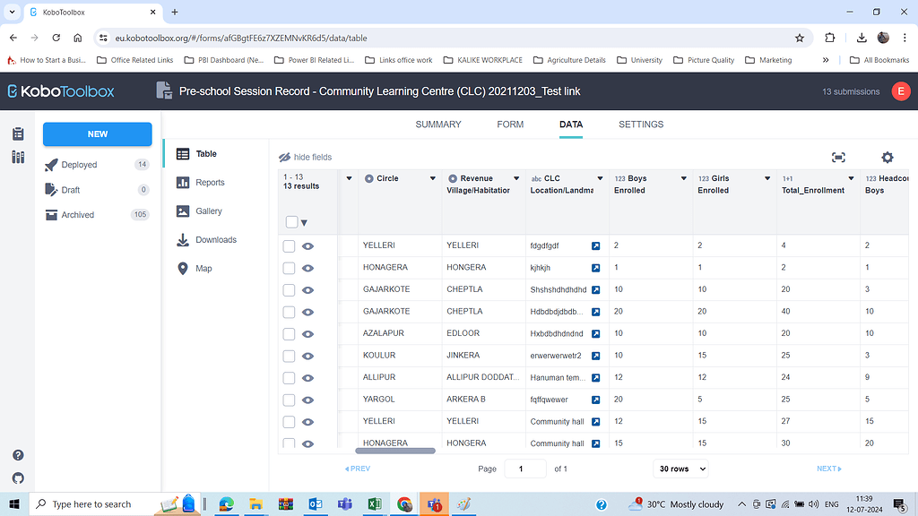 Unable to see search option in kobo toolbox to find specific data - Data Management ...