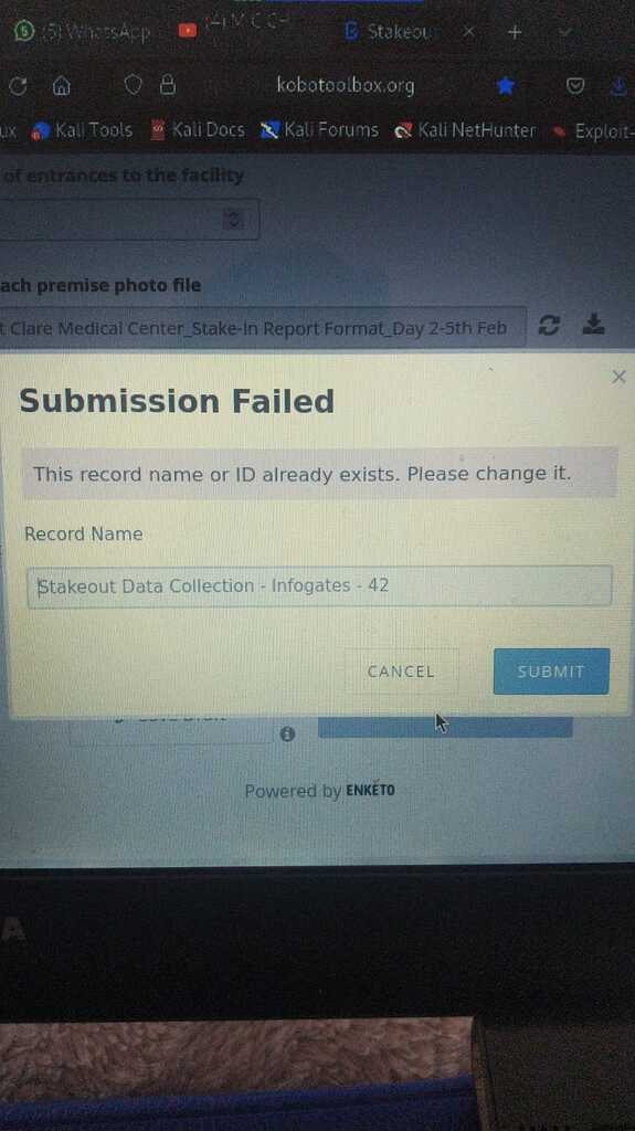Submission Errors for Various Forms - Data Collection - KoboToolbox Community Forum