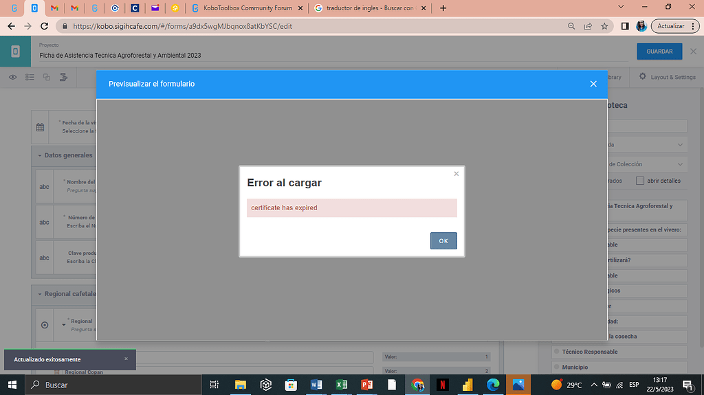 Kobo won't let me edit the forms or download data - Kobo On Your Own Server - KoboToolbox ...