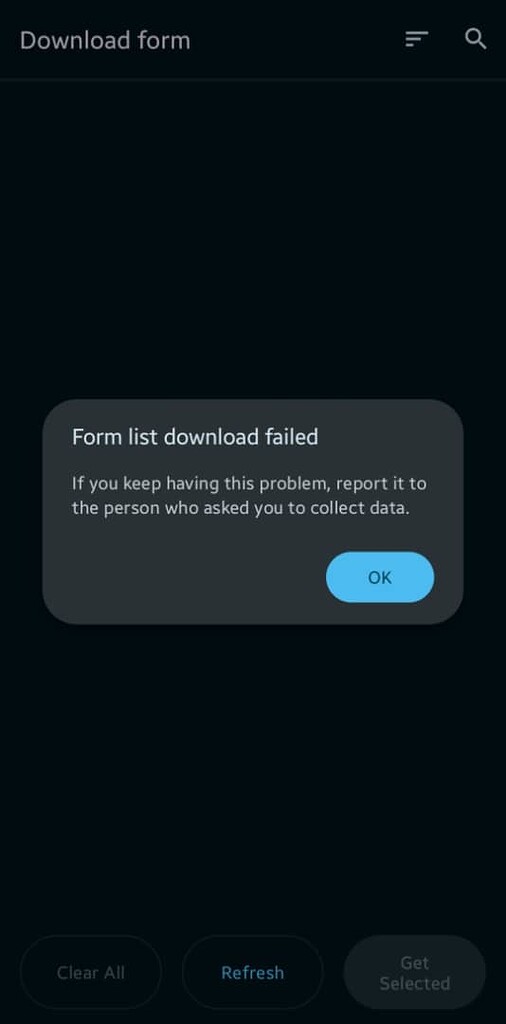 Form list download failed (for my project) - Data Collection - KoboToolbox Community Forum
