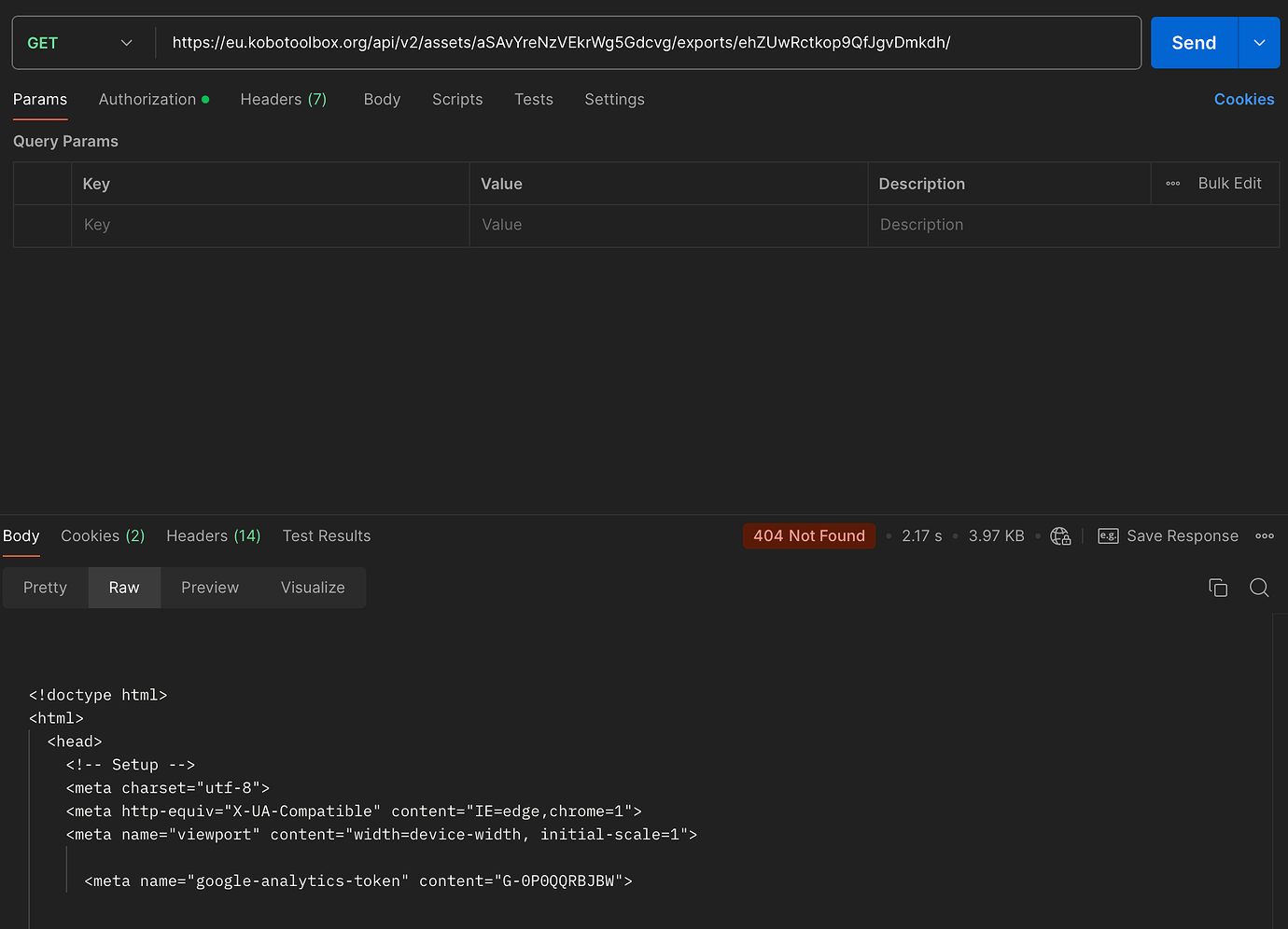Kobotoolbox API Issue (v2 to download export as csv/xlsx) - API - KoboToolbox Community Forum