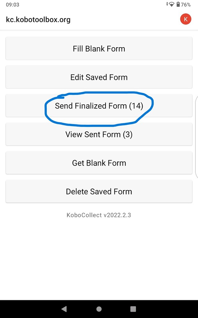 The original project was deleted at the server so all responses are stuck on send finalized form ...