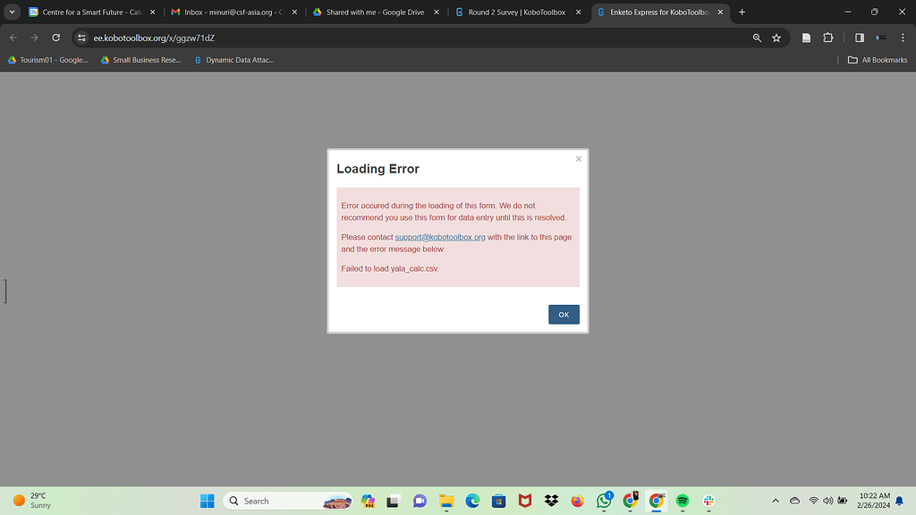 Fails To Load Csv File Required For Pulldata Function Form Building Kobotoolbox Community Forum