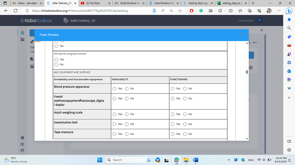 View of Matrix questions in Mobile view - Form Building - KoboToolbox Community Forum