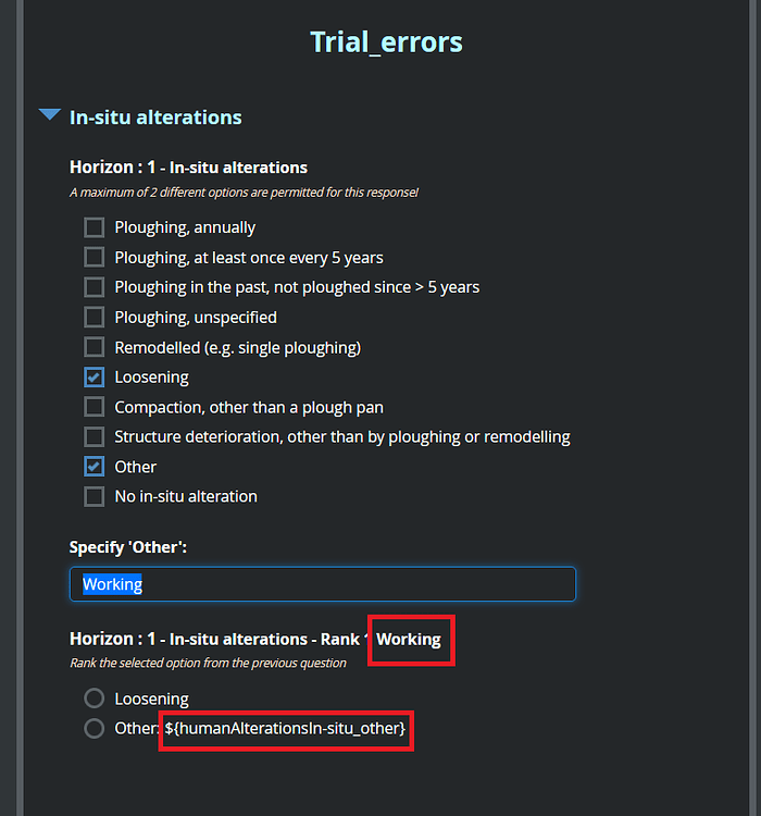 Displaying “Other” answer in the next question in choices - Form Building - KoboToolbox ...