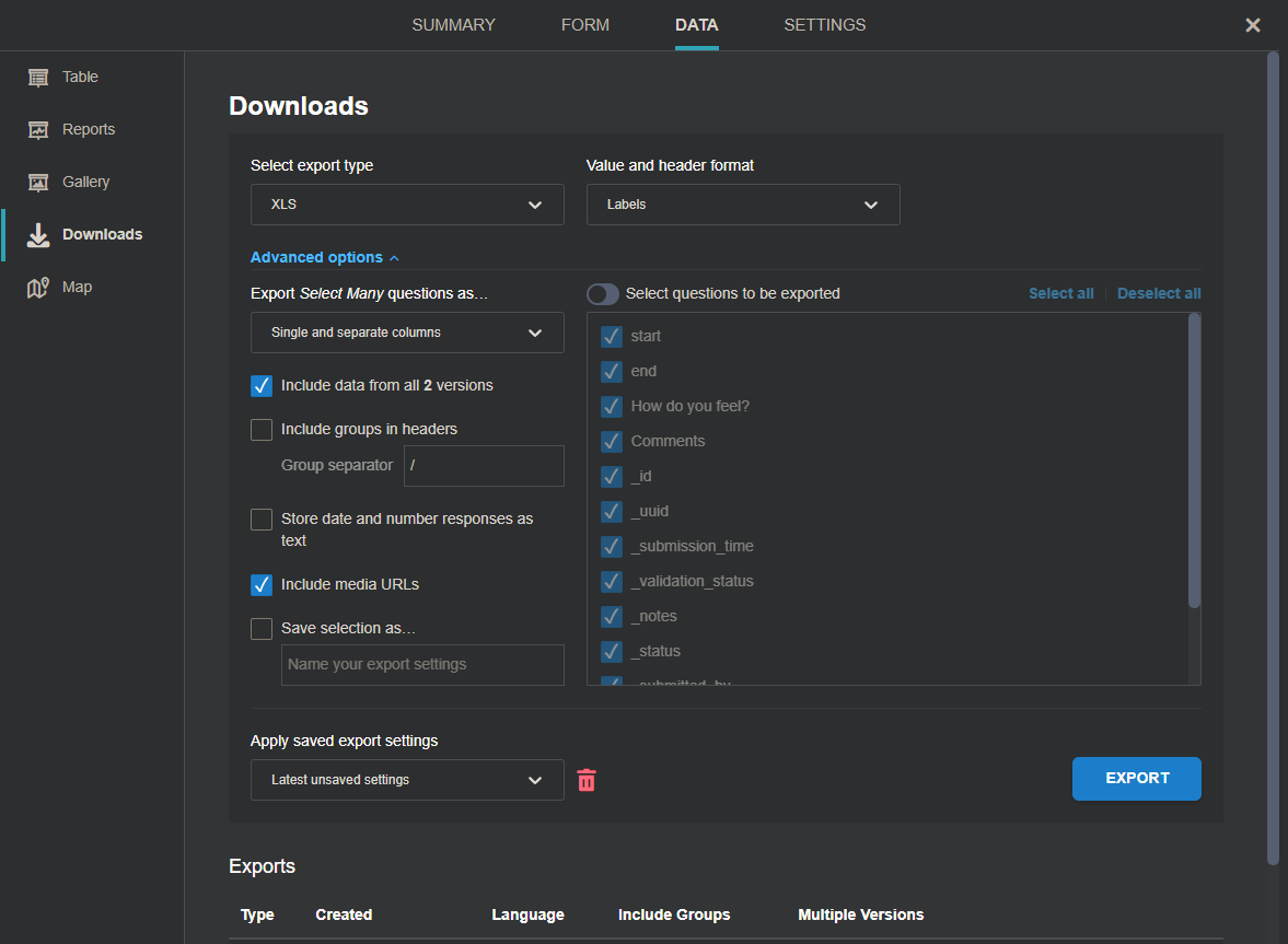 Data base includes all versions of the questionaire? - #2 by Kal_Lam - Data Management ...
