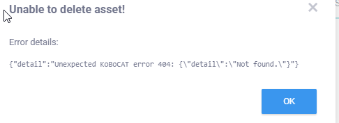 Unable to delete projects - Data Management - KoBoToolbox Community Forum