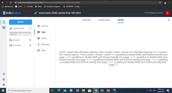 Troubles to view the DATA>Table - Data Management - KoboToolbox Community Forum