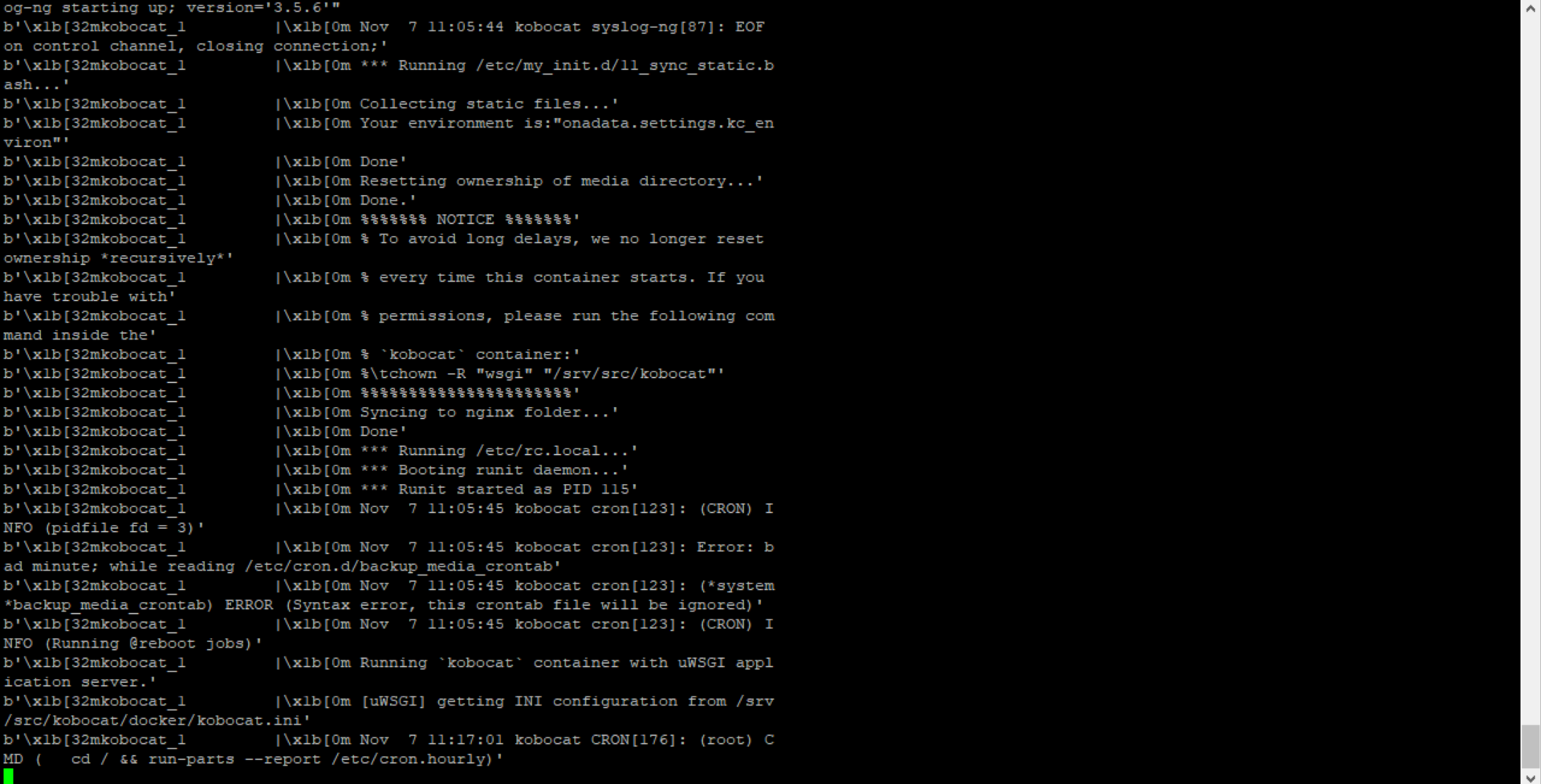 Error Parsing While Installing Kobo Install Kobo On Your Own Server Kobotoolbox 