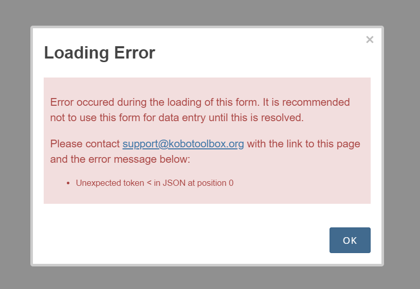 Online Only Single Submission Error Account Issues KoboToolbox Online Only Single Submission Error Account Issues KoboToolbox