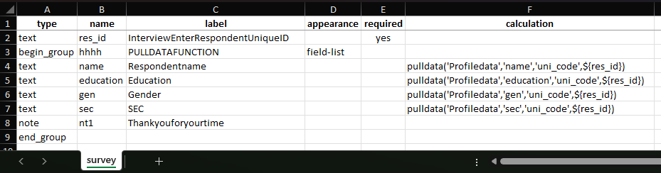 Please help me out. I am trying to work and use a pulldata function - Form Building ...