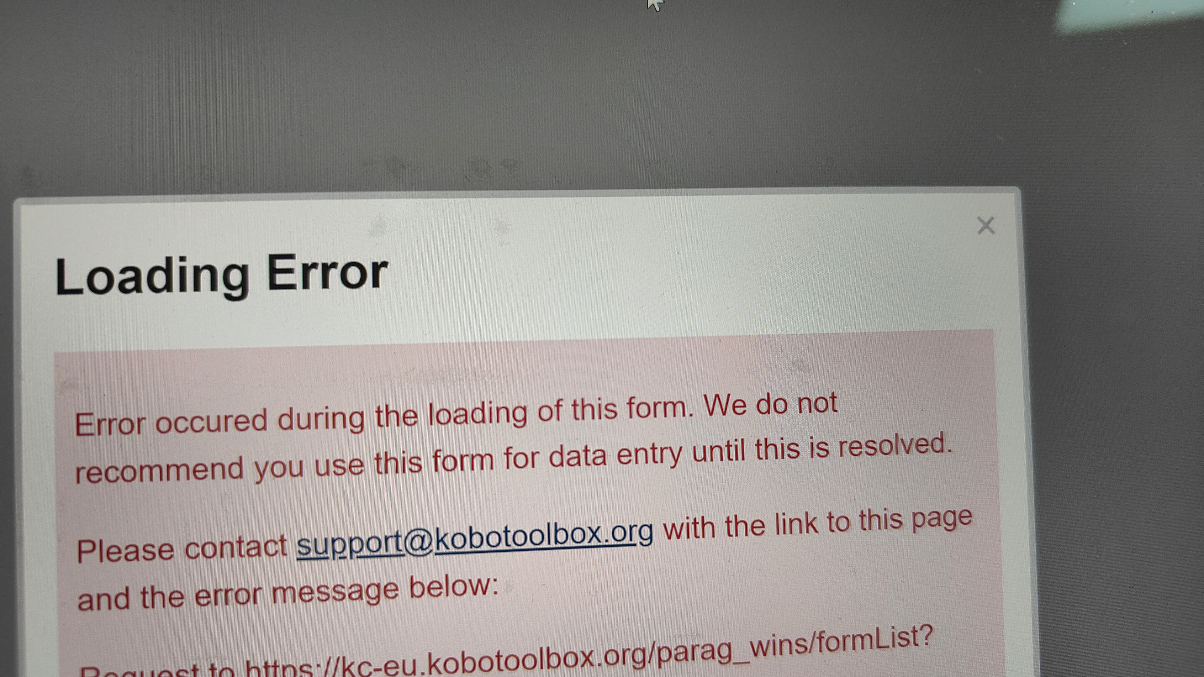 Unable to access the form - Data Collection - KoboToolbox Community Forum