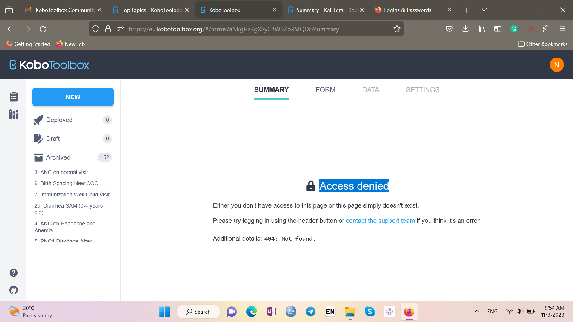 Access denied - Account Issues - KoboToolbox Community Forum