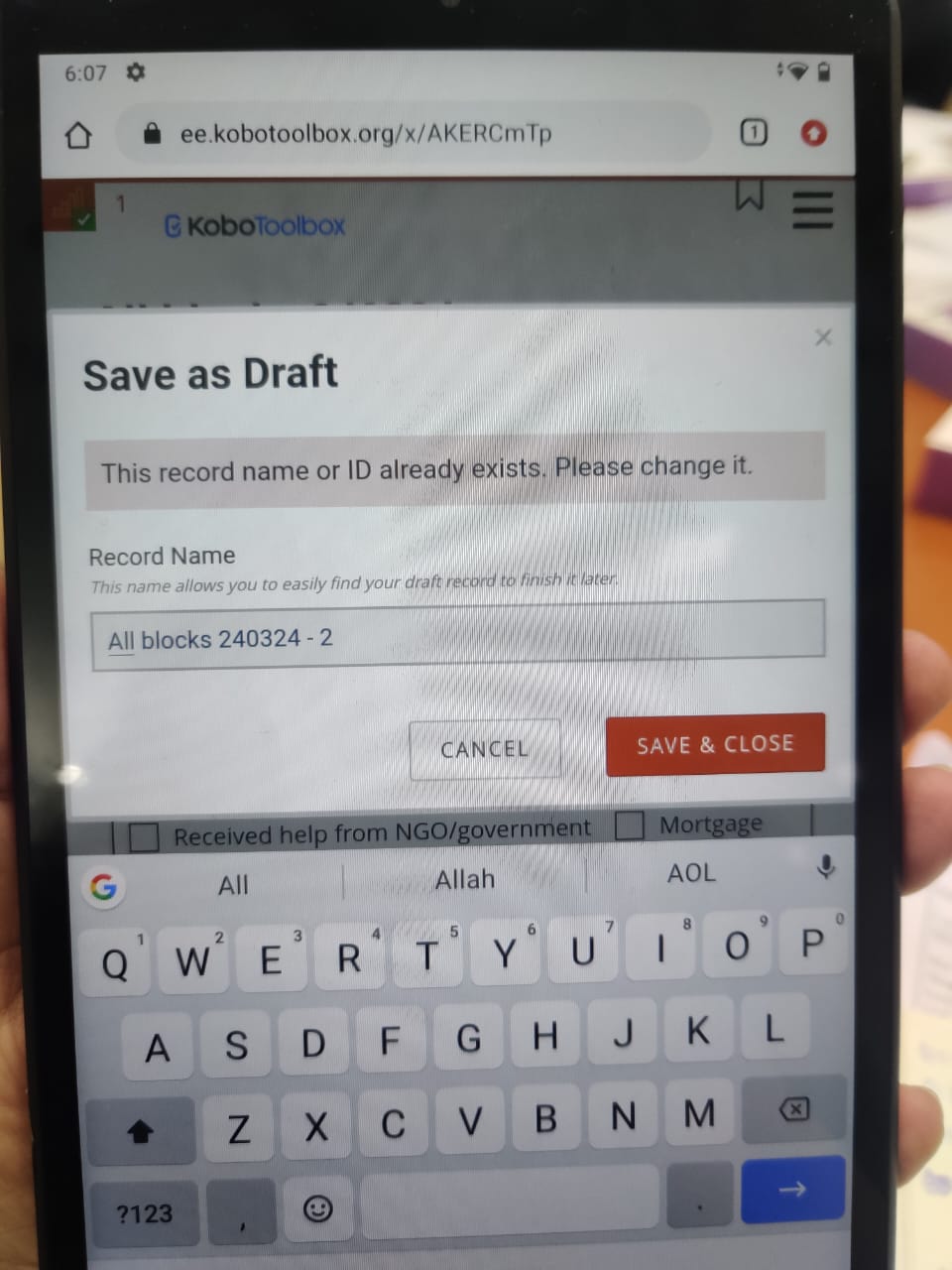 Enketo form shows error - Data Collection - KoboToolbox Community Forum Enketo form shows error - Data Collection - KoboToolbox Community Forum