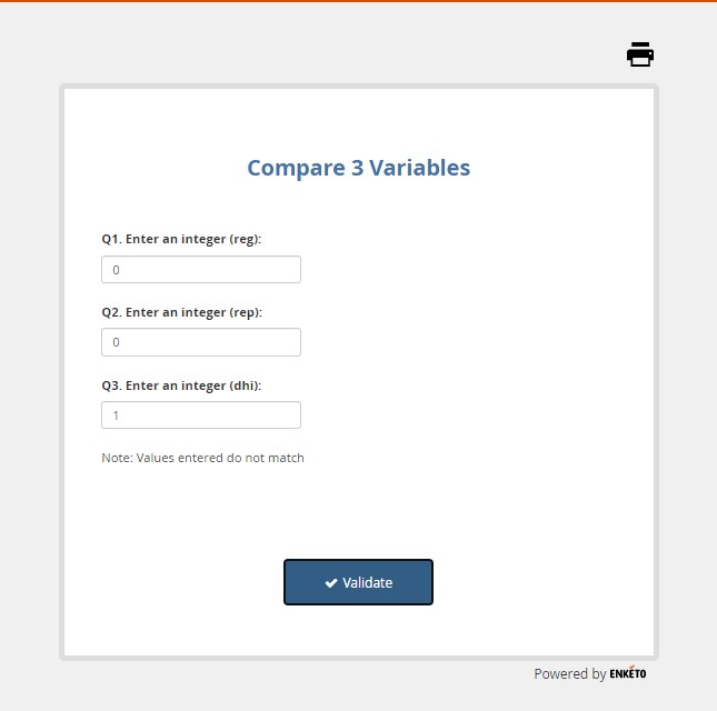 Function to compare 3 values and display result - Form Building - KoboToolbox Community Forum